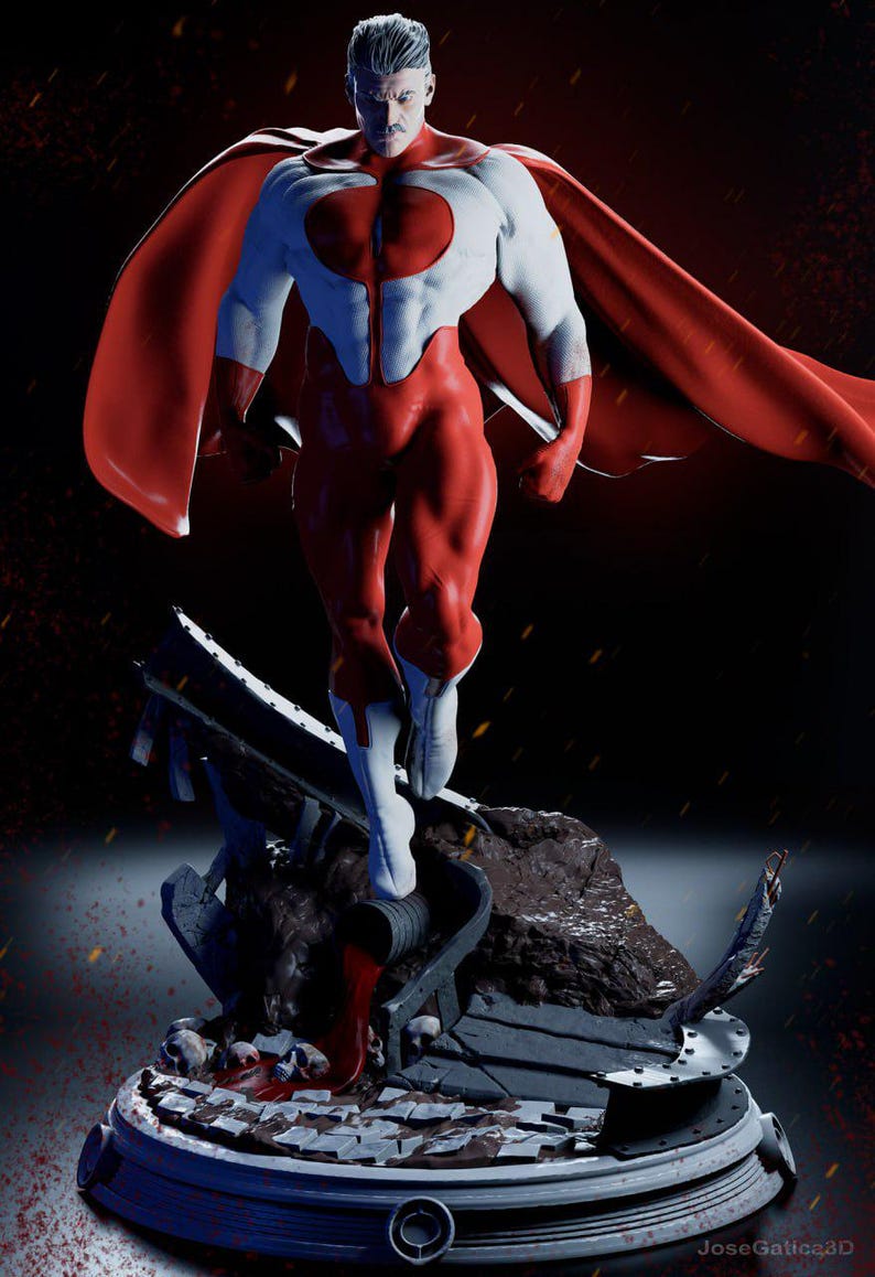 Omni-man - 3D Printed Figure – 3D Printed Full Body Statue | Miniature ...