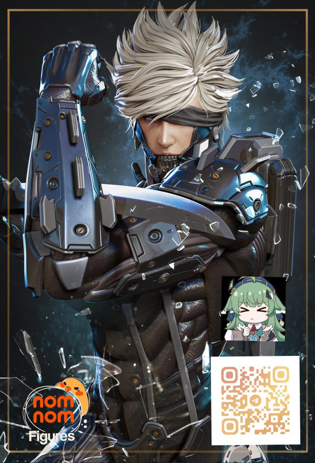 Raiden, Metal Gear Rising - 3D Printed Figure – 3D Printed Statue ...