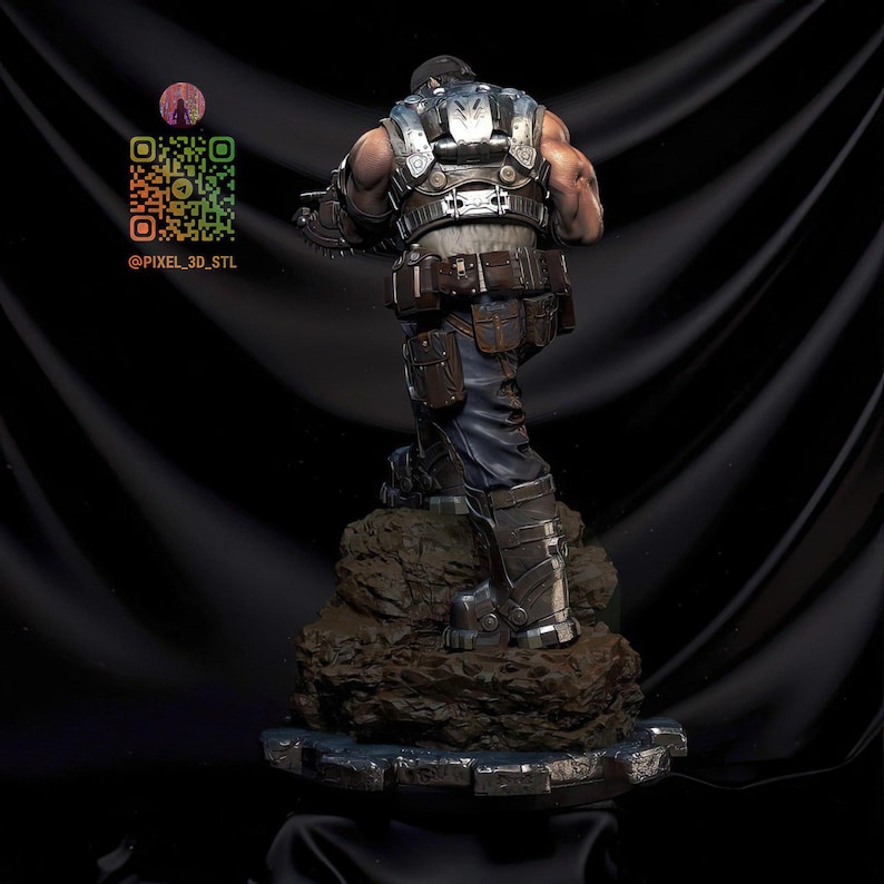 Marcus Michael Fenix Gears of War - 3D Printed Full Body Statue ...