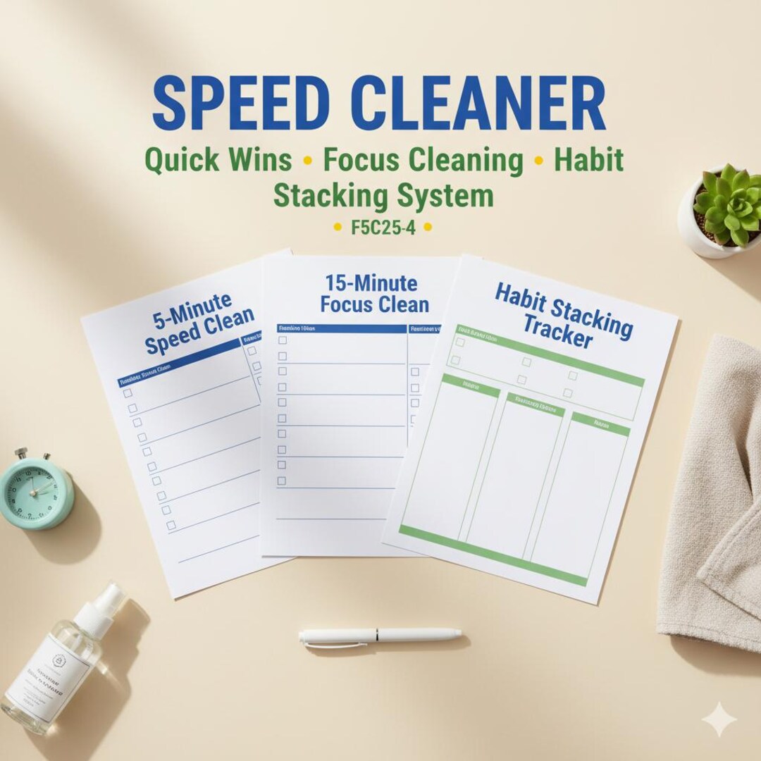 ADHD Cleaning System: Speed Cleaner Printable (PDF) - Etsy