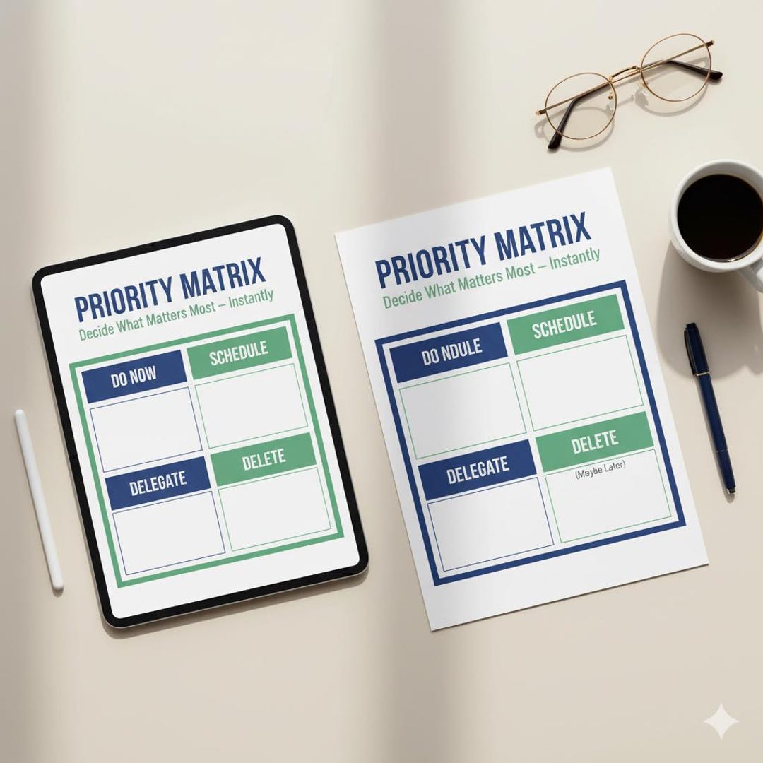 ADHD Priority Matrix Planner: Eisenhower Method, ADHD Time Management ...