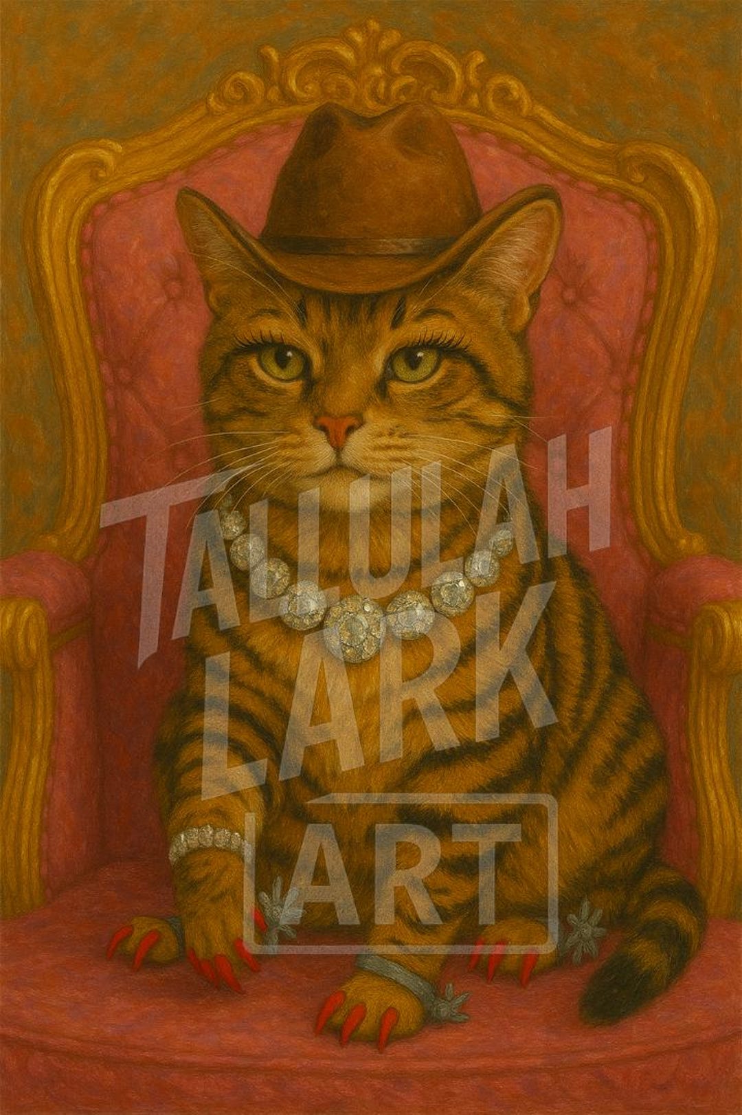 Buckaroo Tigress Art Print *digital Art Print of Original* - Etsy