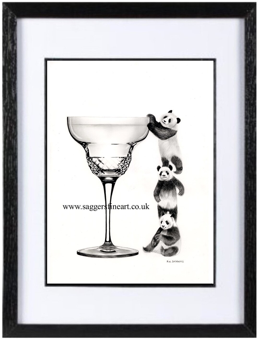 Teamwork, Pandas, Cocktails, Panda Art, Wildlife Art - Etsy