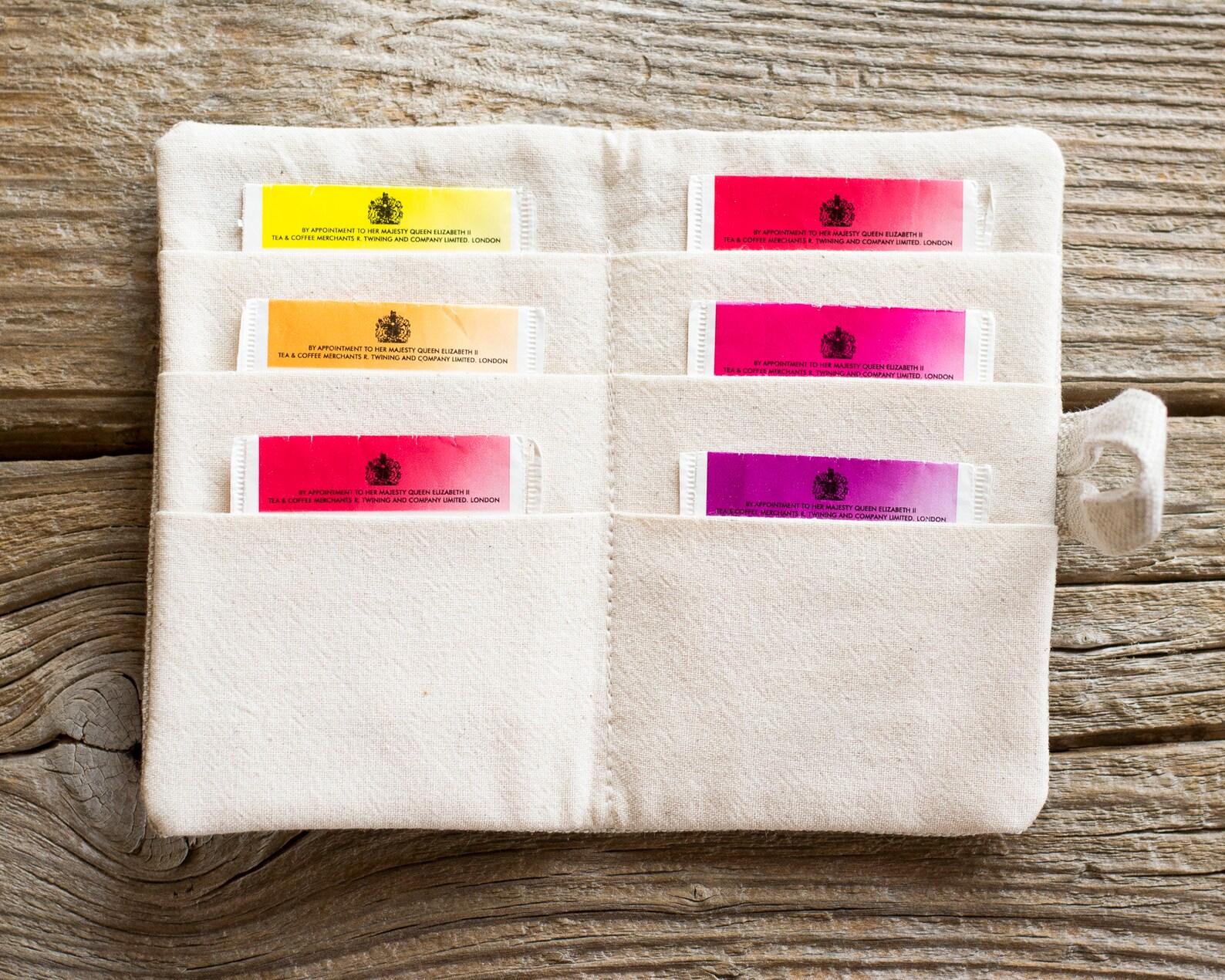 Personalized Monogrammed Tea Bag Wallet Linen and Cotton Tea - Etsy
