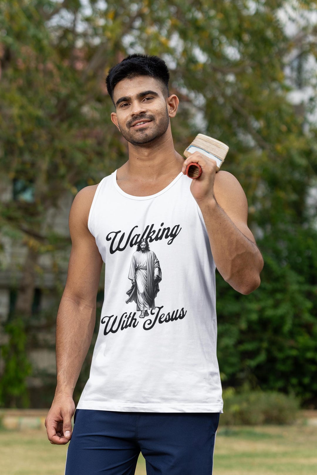 Walking With Jesus Tank Top: Inspirational Christian Faith Apparel - Etsy