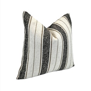 New Natural Cole Stripe High Performance Fabric in a Decorative Pillow ...