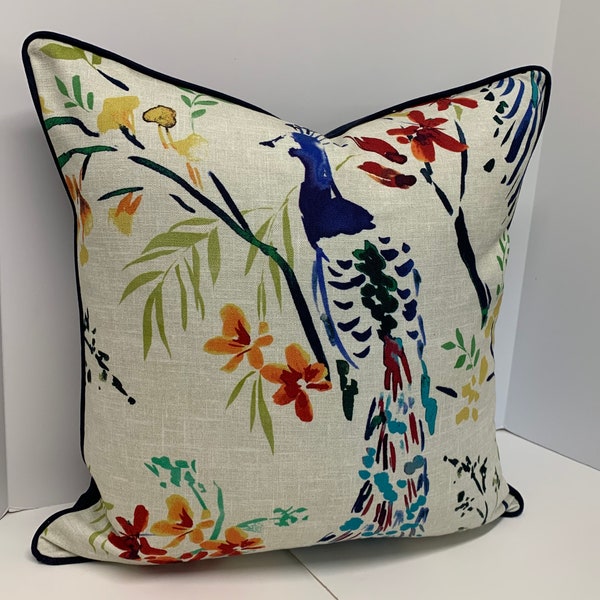 Peacock Pillow - Etsy