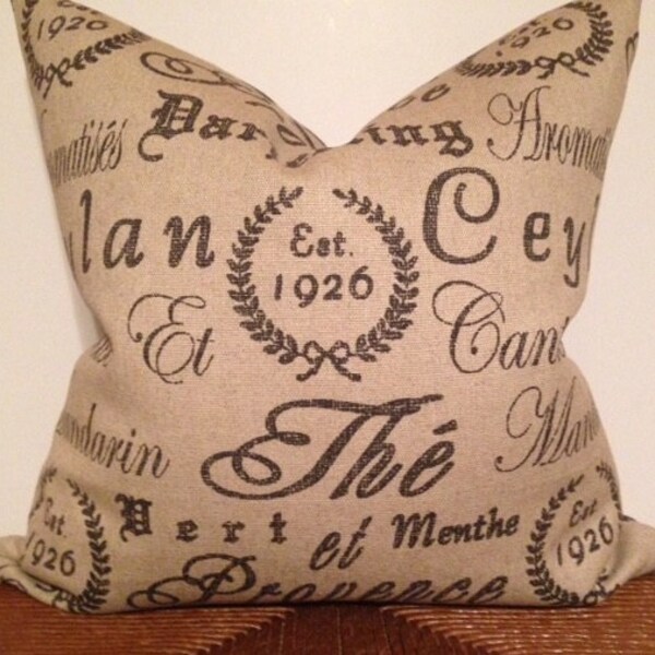 French Script Pillow - Etsy