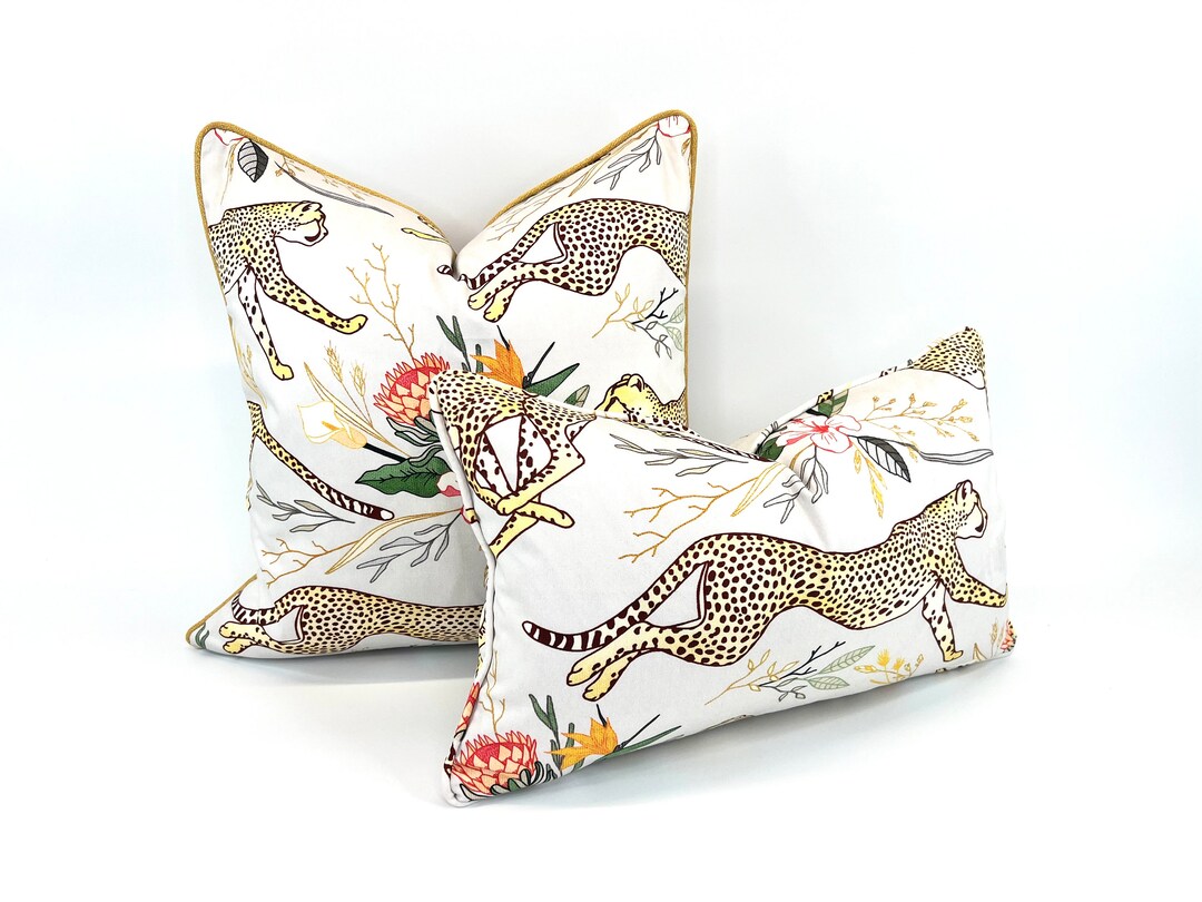 Decorative Pillow Cover in Cheetahs in Boundless Safari (description ...