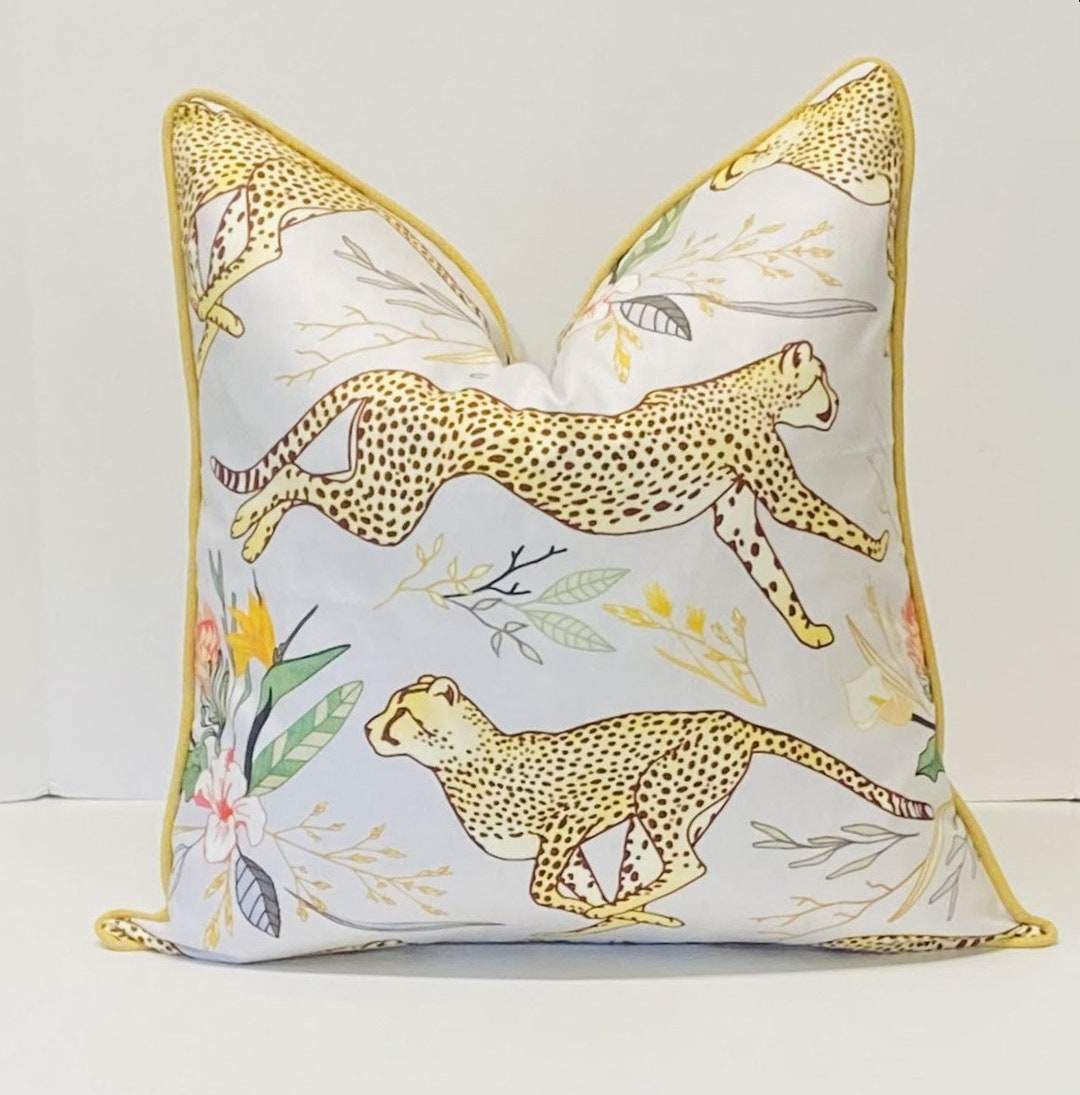 Decorative Pillow Cover in Cheetahs in Boundless Safari - Etsy