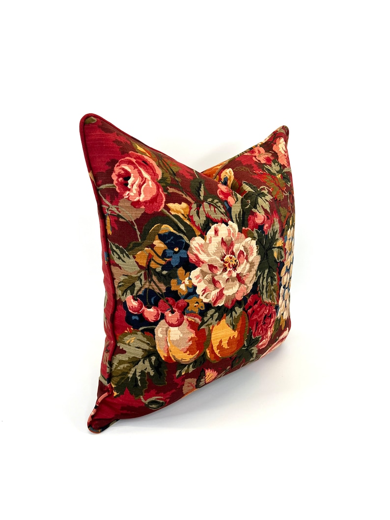 Queensland in Crimson Decorative Pillow Cover - Etsy