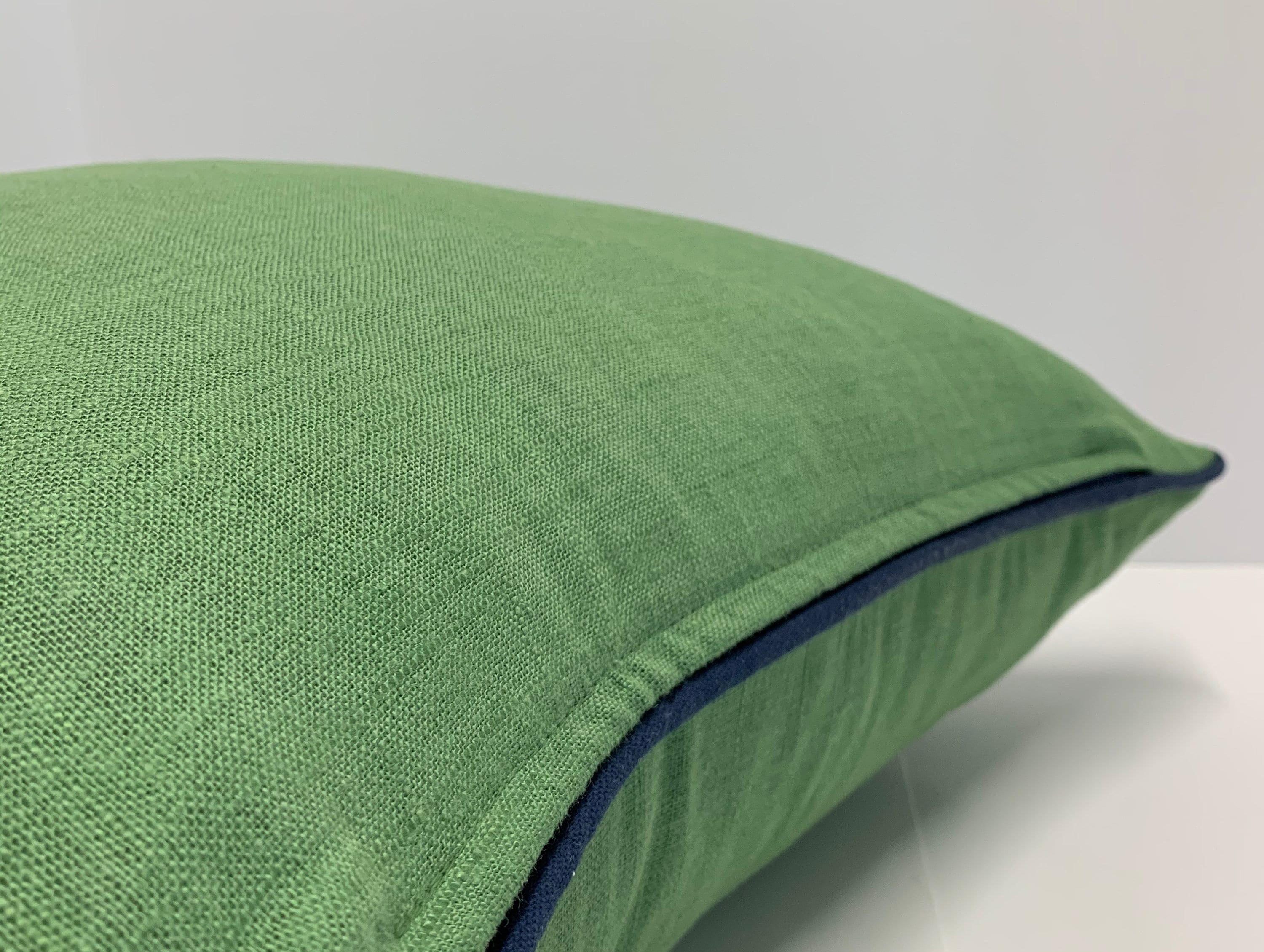 Decorative Pillow Cover in Green Linen Fabric With Choice of | Etsy
