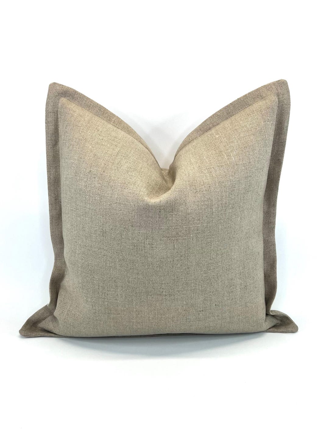 Flanged Decorative Pillow Cover, Heavyweight, Designer Linen Fabric by ...