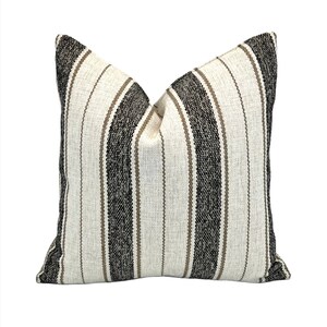 New Natural Cole Stripe High Performance Fabric in a Decorative Pillow ...