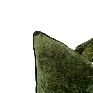 Velvet Decorative Pillow Cover in Crypton Home Lush Moss Velvet Fabric ...
