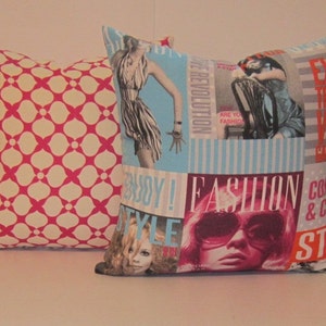 Retro Pillow Cover in Fashion Magazine - Etsy