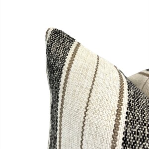 New Natural Cole Stripe High Performance Fabric in a Decorative Pillow ...