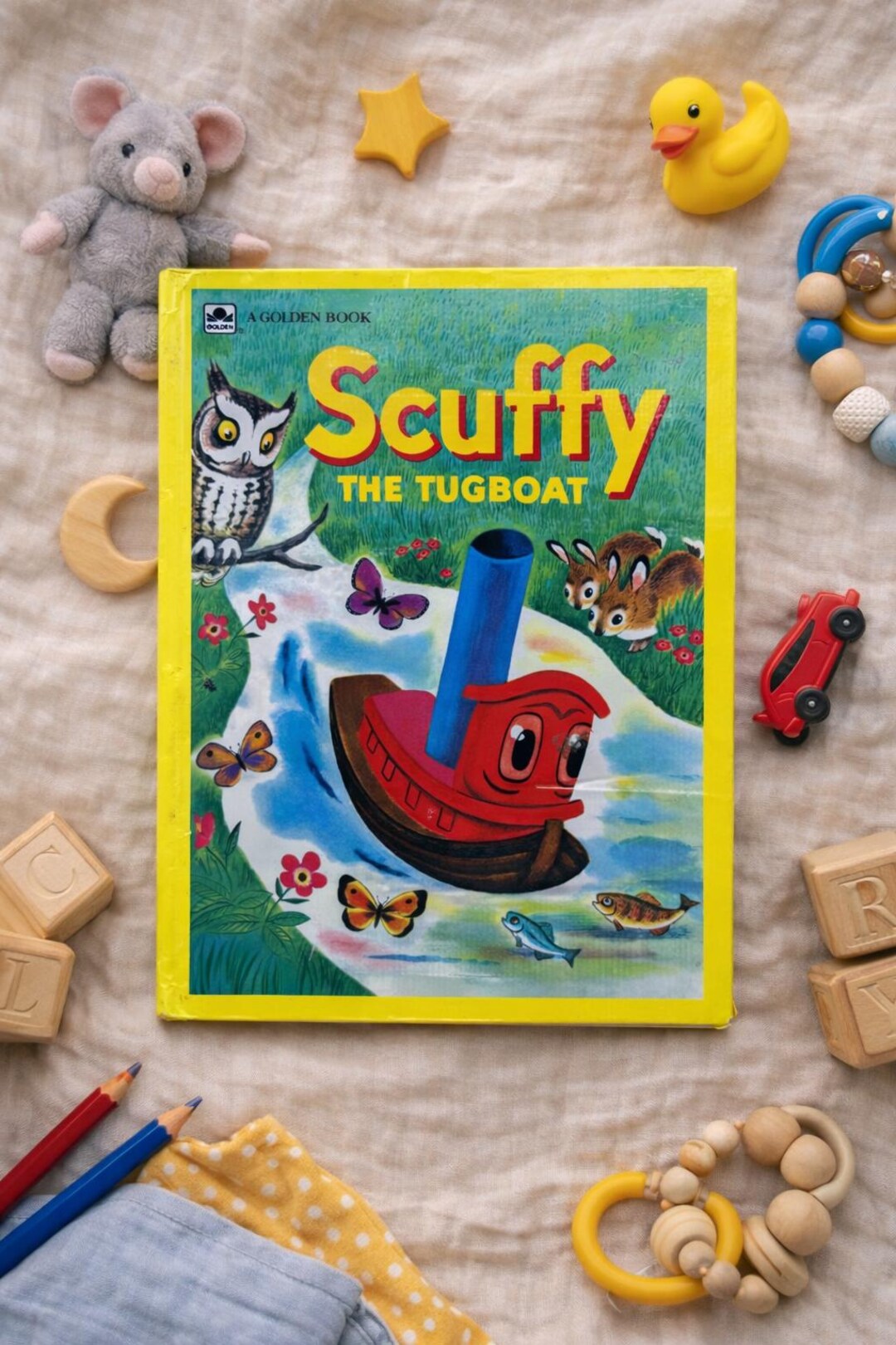 Scuffy the Tugboat: 1955 Vintage Little Golden Book - Etsy