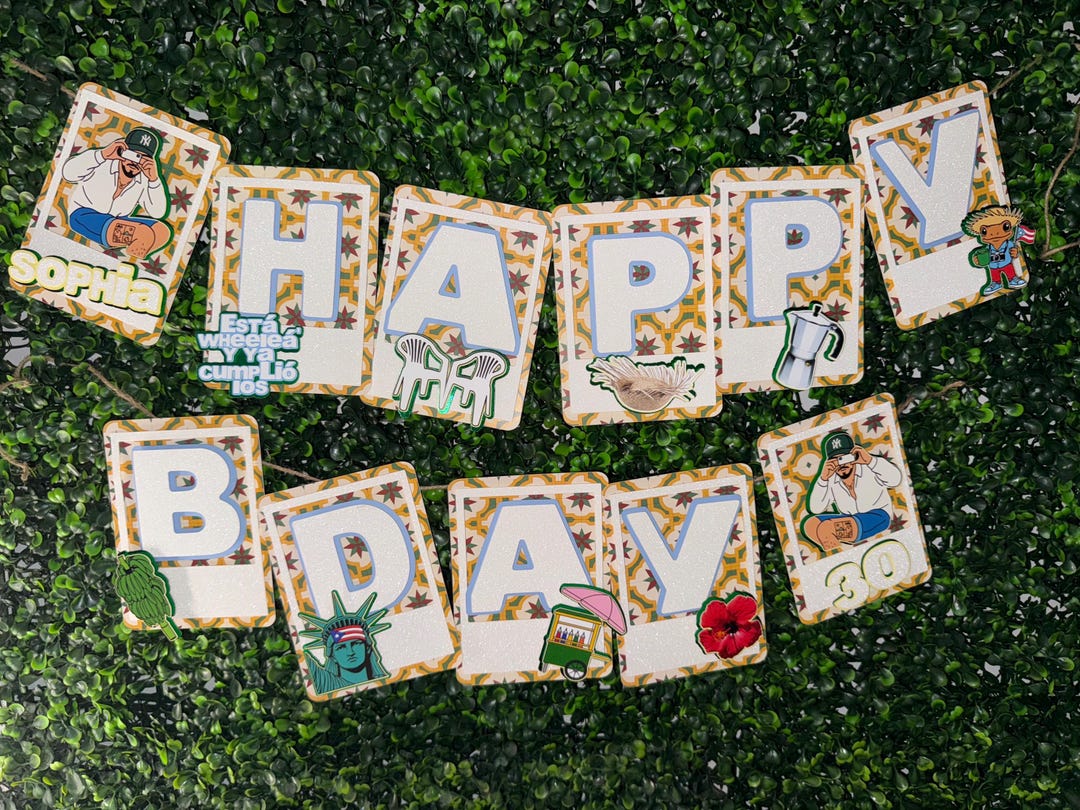 Bad Bunny Inspired Birthday Banner: Dtmf Theme - Etsy Australia