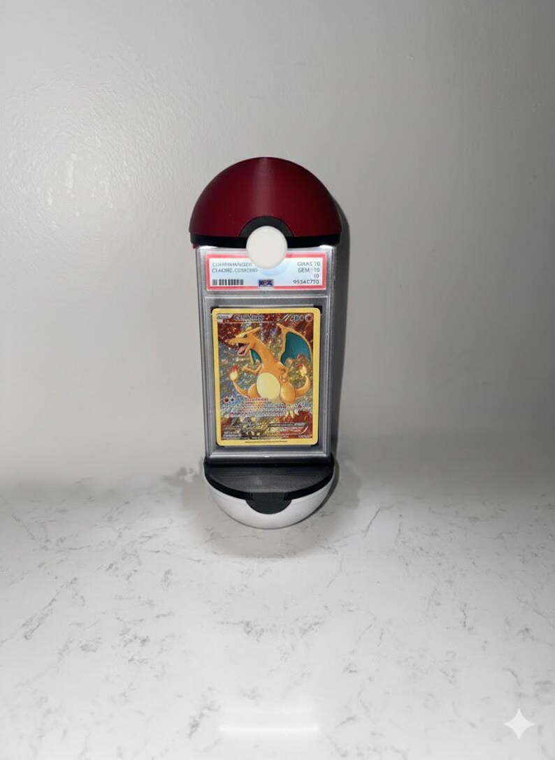 Pokemon Pokeball Card Display Case With LED - Etsy