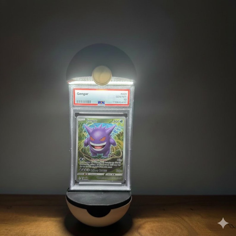 Pokemon Pokeball Card Display Case With LED - Etsy