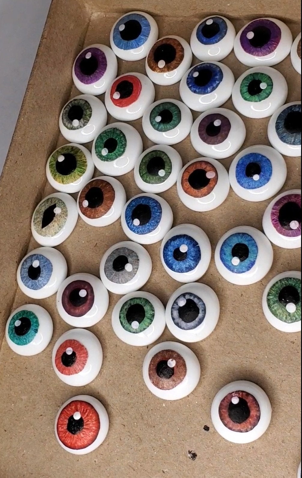 Realistic Glass Eyeballs With Hand Drawn Irises for Halloween or ...