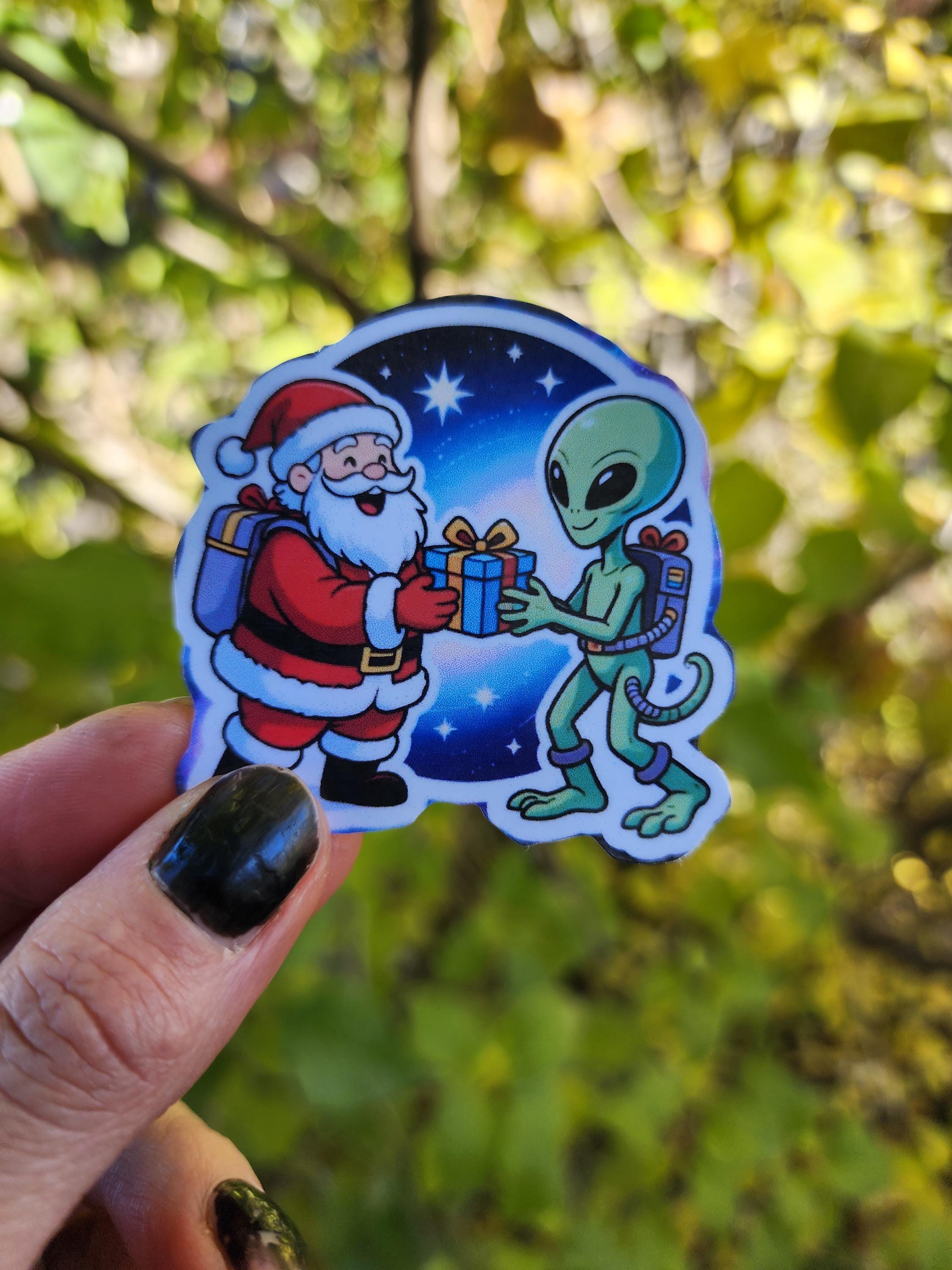 Santa Adventure Sticker Pack – Bigfoot, Dragon, T-rex, Alien ...