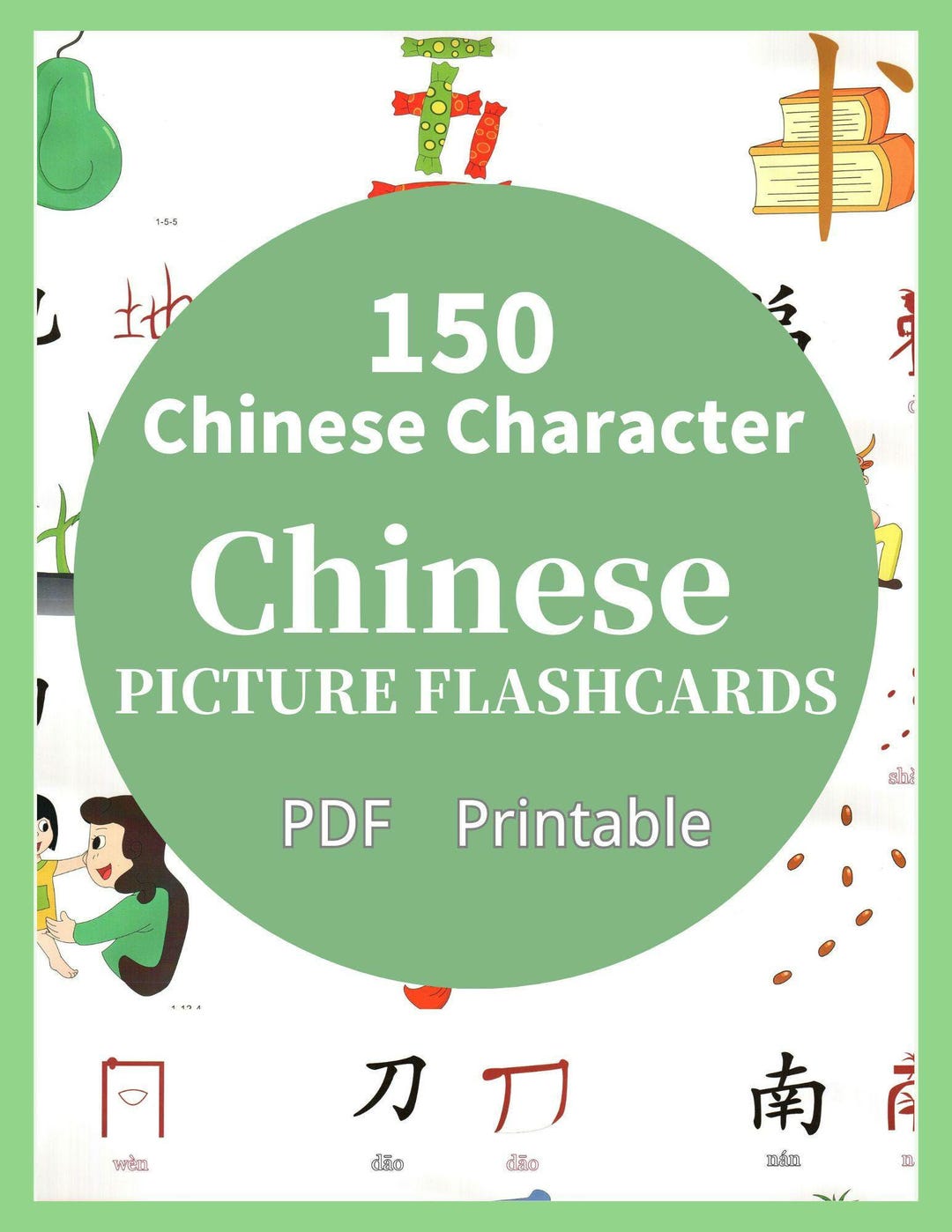 Traditional Chinese Hanzi Flashcards: Kids & Beginners (PDF Printable ...