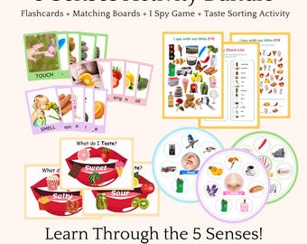 Sense of Taste Sorting Cards & Chart - Montessori Science Activity ...