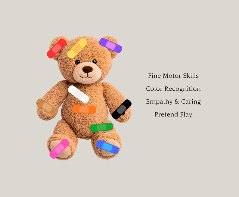 Teddy Bear Bandage Printable | Pretend Play Activity (digital Download ...