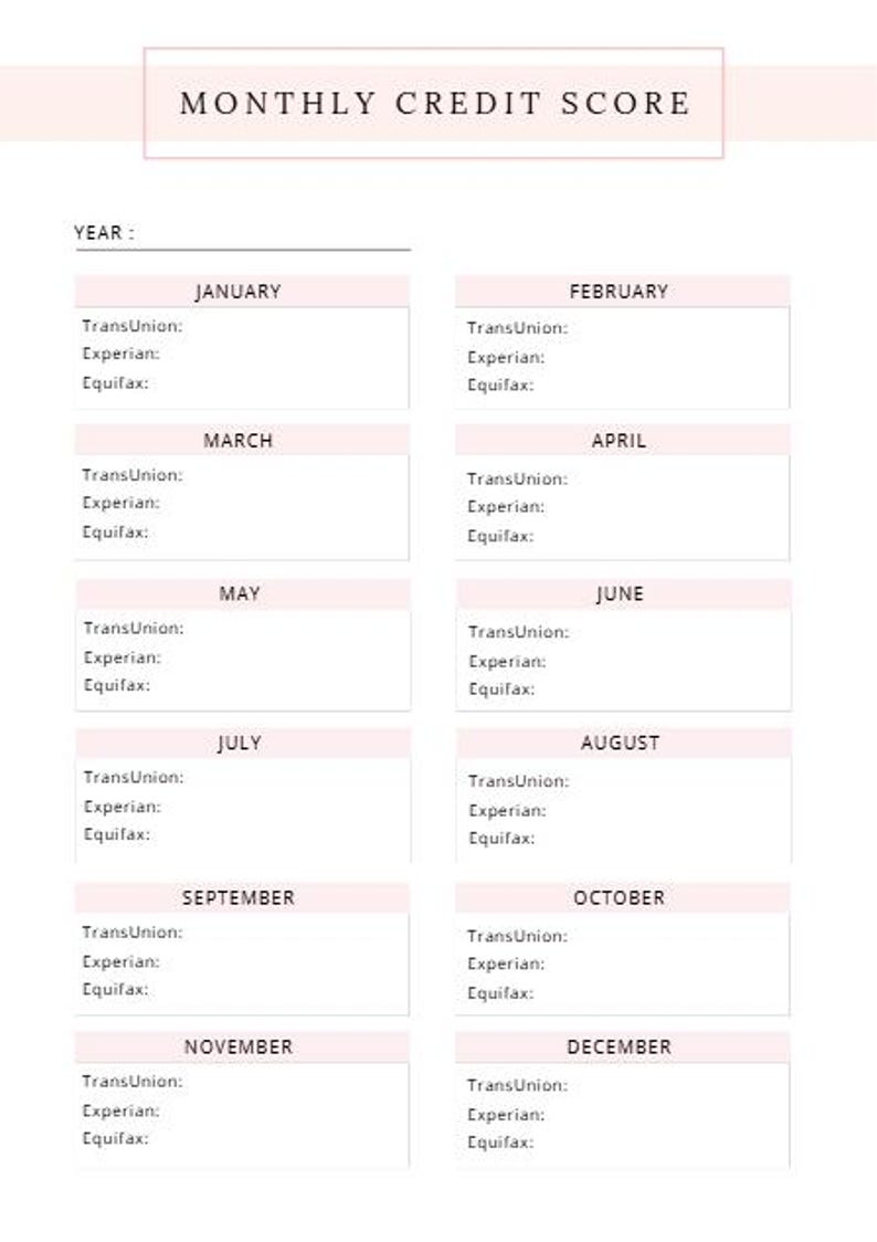 Credit Tracker Printable: Debt Snowball Planner (digital Download PDF ...
