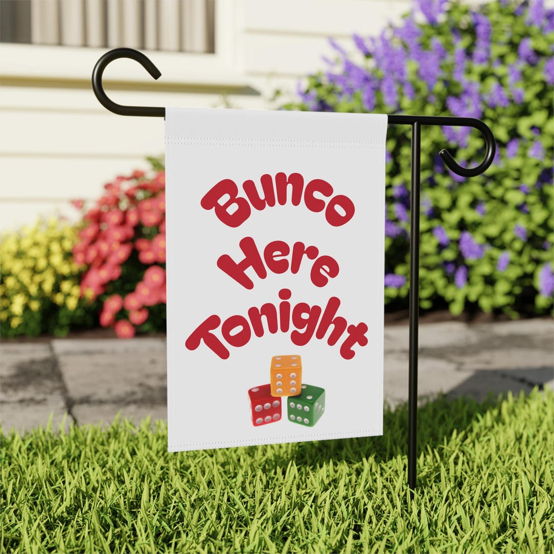 Bunco Game Garden Banner: Double-sided Poly Poplin Party Decor - Etsy