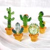 Glass Cactus, Handmade Glass Potted Plants, Mini Glass Succulent, Fused ...