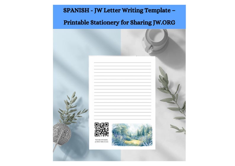 Spanish - Jehovah’s Witness Letter Template With QR Code – Printable ...