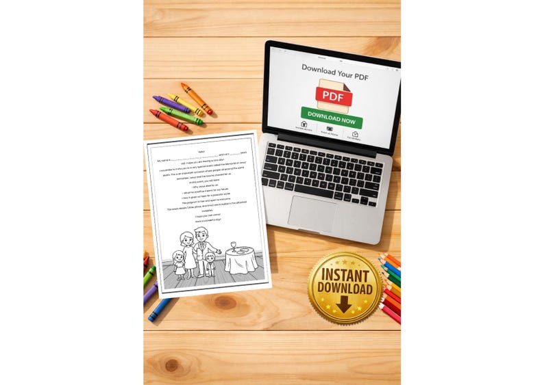 Printable Memorial Invitation Letter for Children – 4 Template Bundle ...