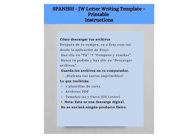 Spanish Letter Template – JW.ORG QR Code (digital Download) - Etsy