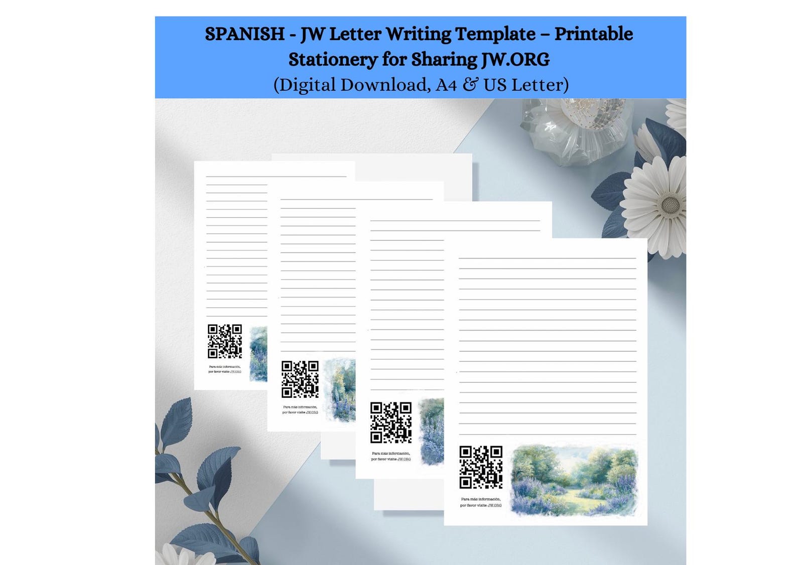Spanish Letter Template – JW.ORG QR Code (digital Download) - Etsy
