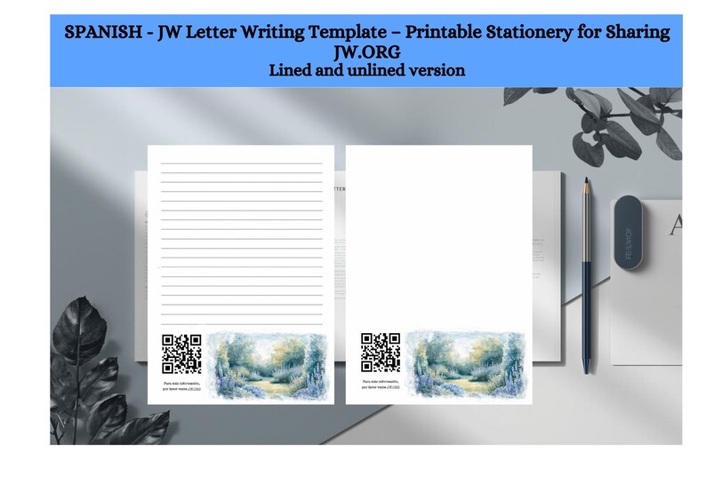 Spanish - Jehovah’s Witness Letter Template With QR Code – Printable ...