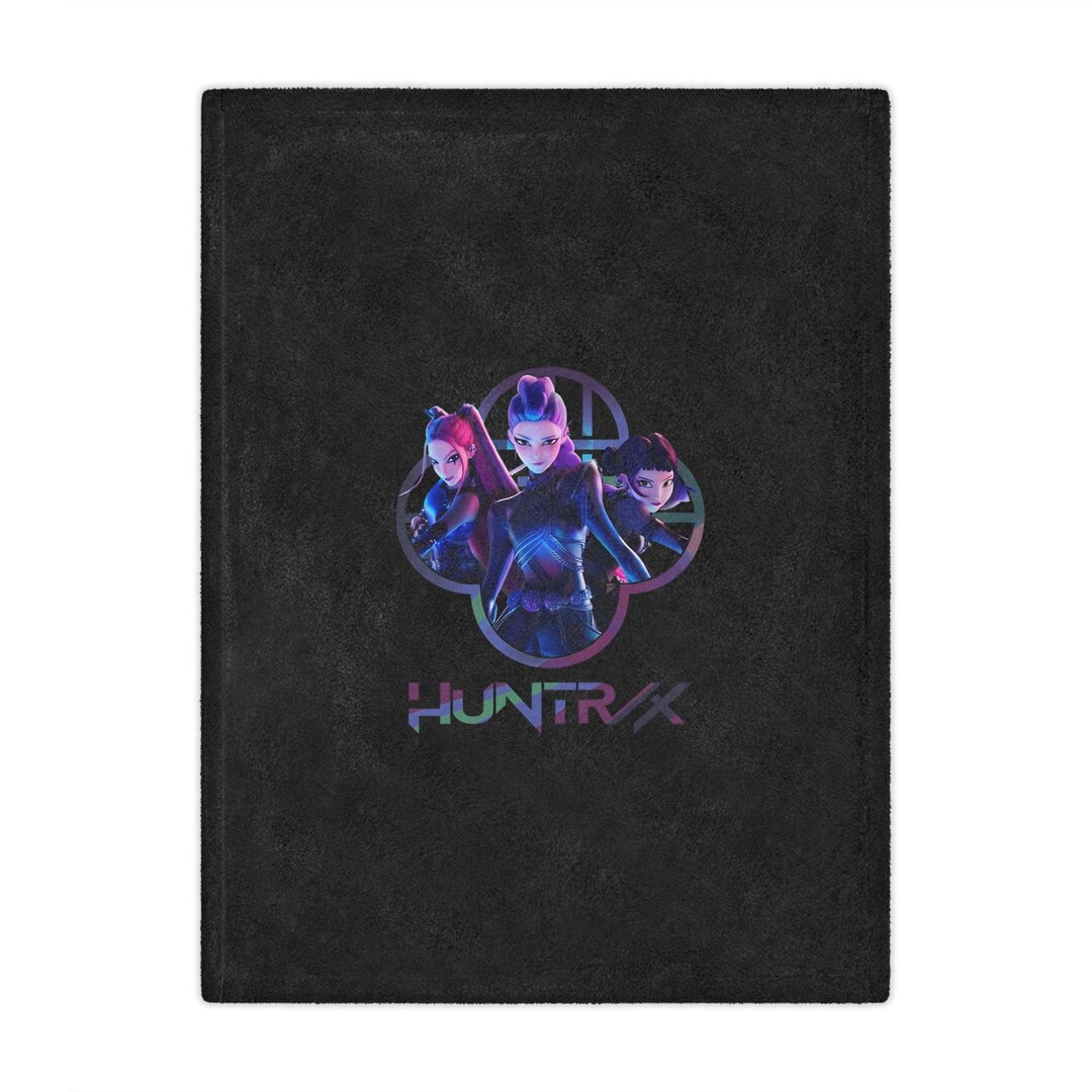 HUNTRIX Kpop Demon Hunters Plush Cozy Blanket - Etsy