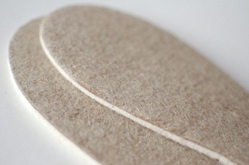 Natural Felted Wool Flax Insoles, Felted Soles for Crochet Slippers - Etsy