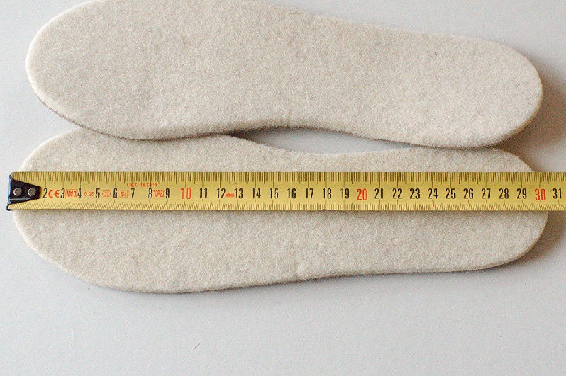 Natural Felted Wool Flax Insoles, Felted Soles for Crochet Slippers - Etsy
