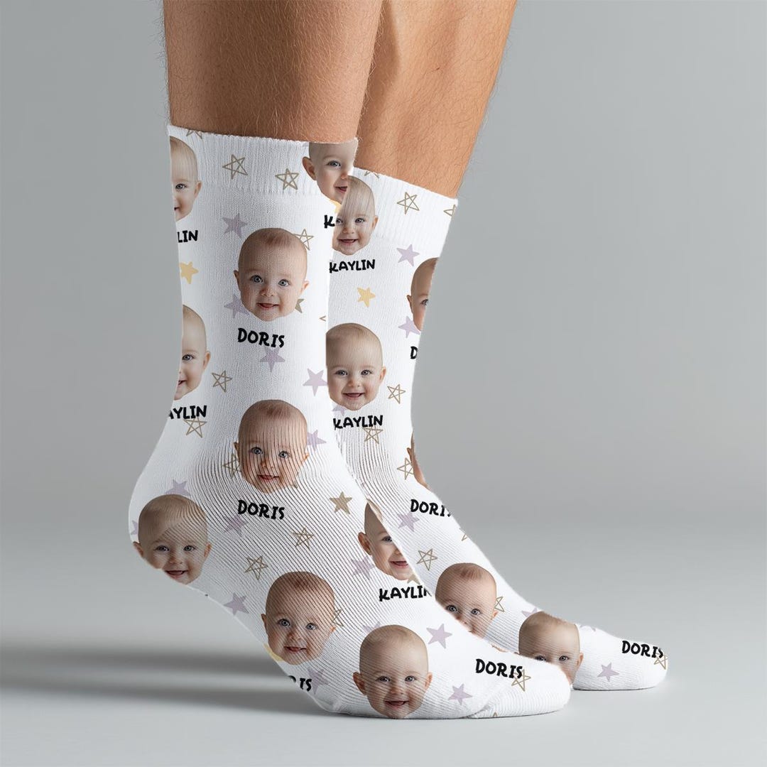 Custom Baby Face Socks, Personalized Photo Gift - Etsy