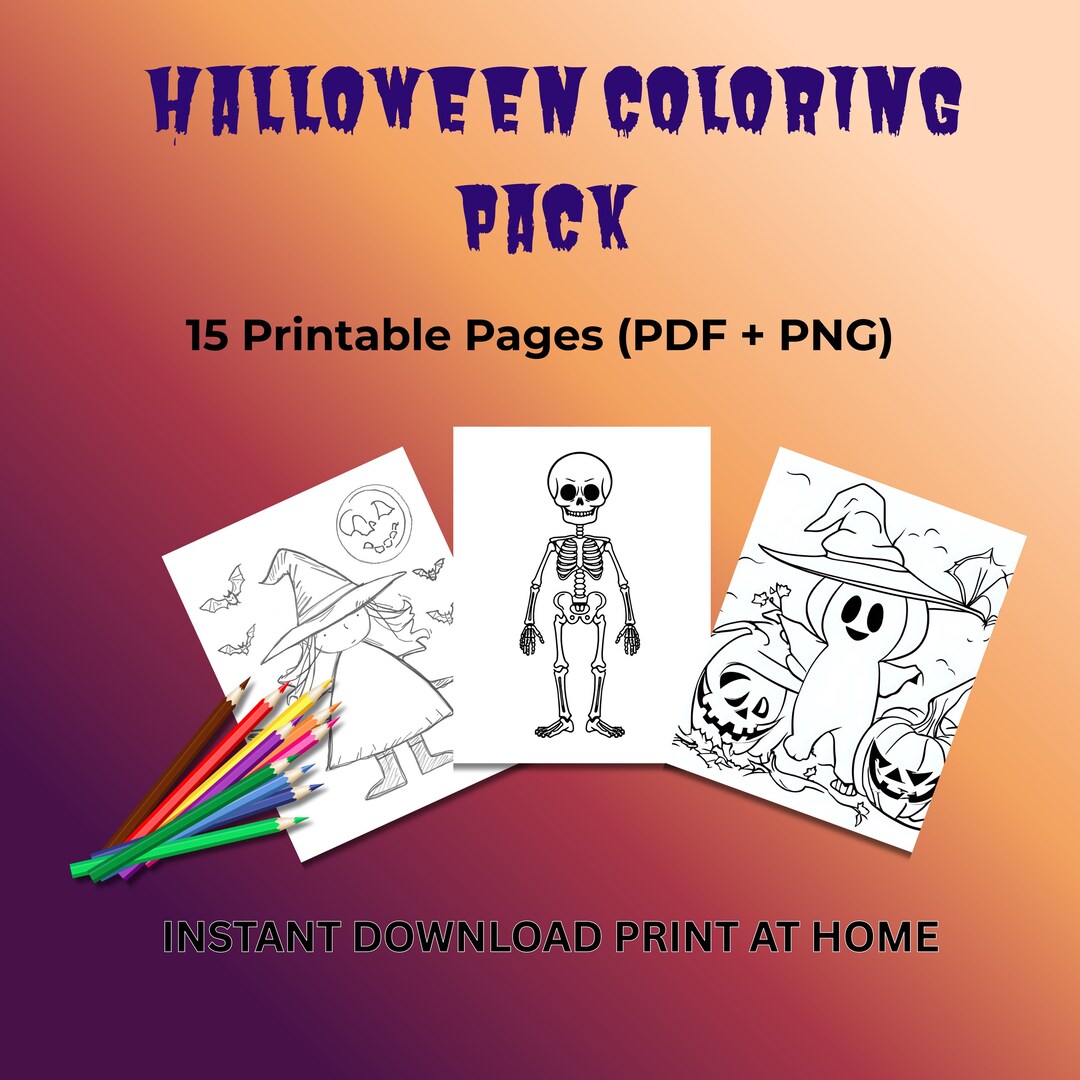 15 Halloween Coloring Pages: Spooky Designs for Kids & Adults (PDF ...