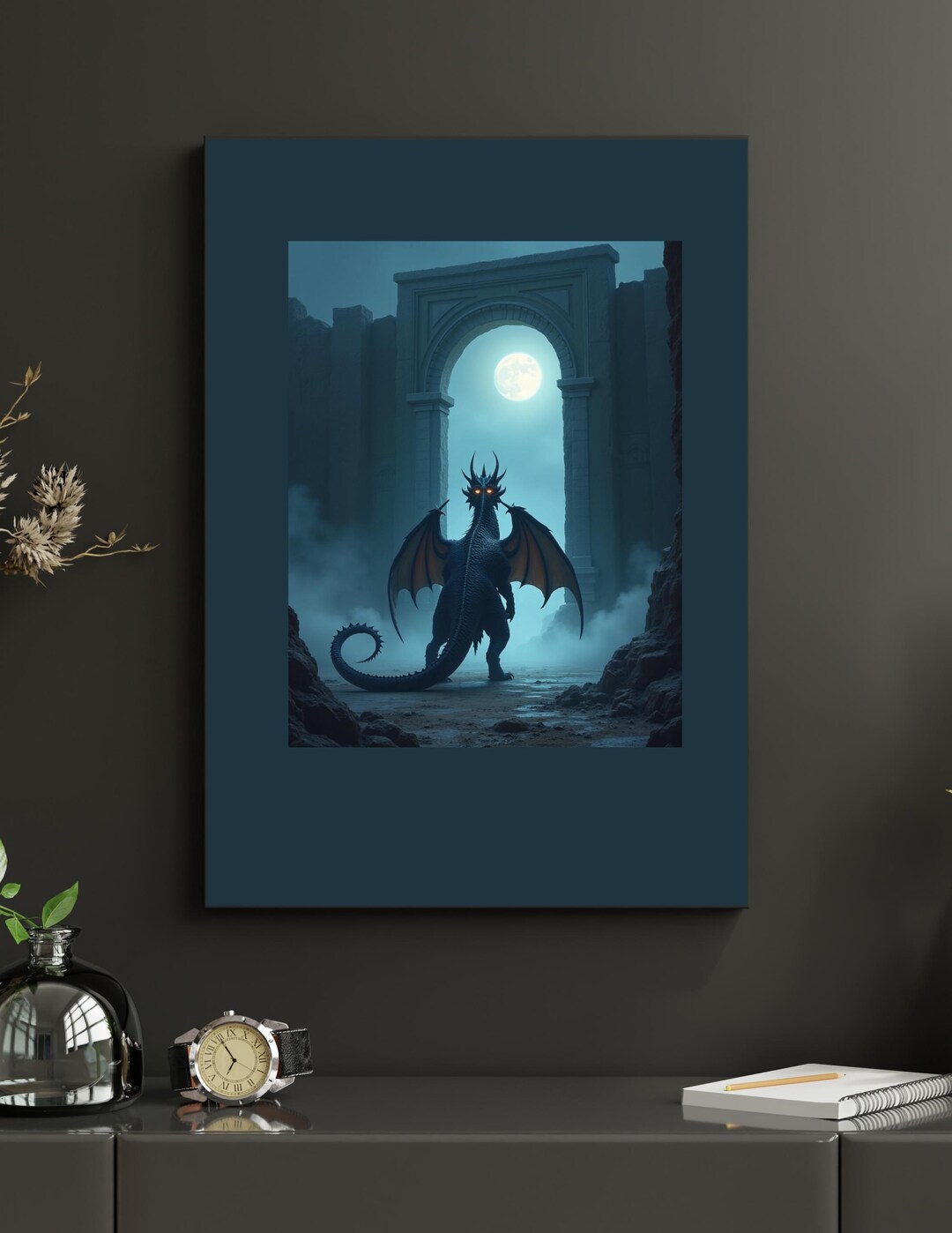Mythic Dragon – the Gatekeeper | Fantasy Dragon Wall Art Printable - Etsy