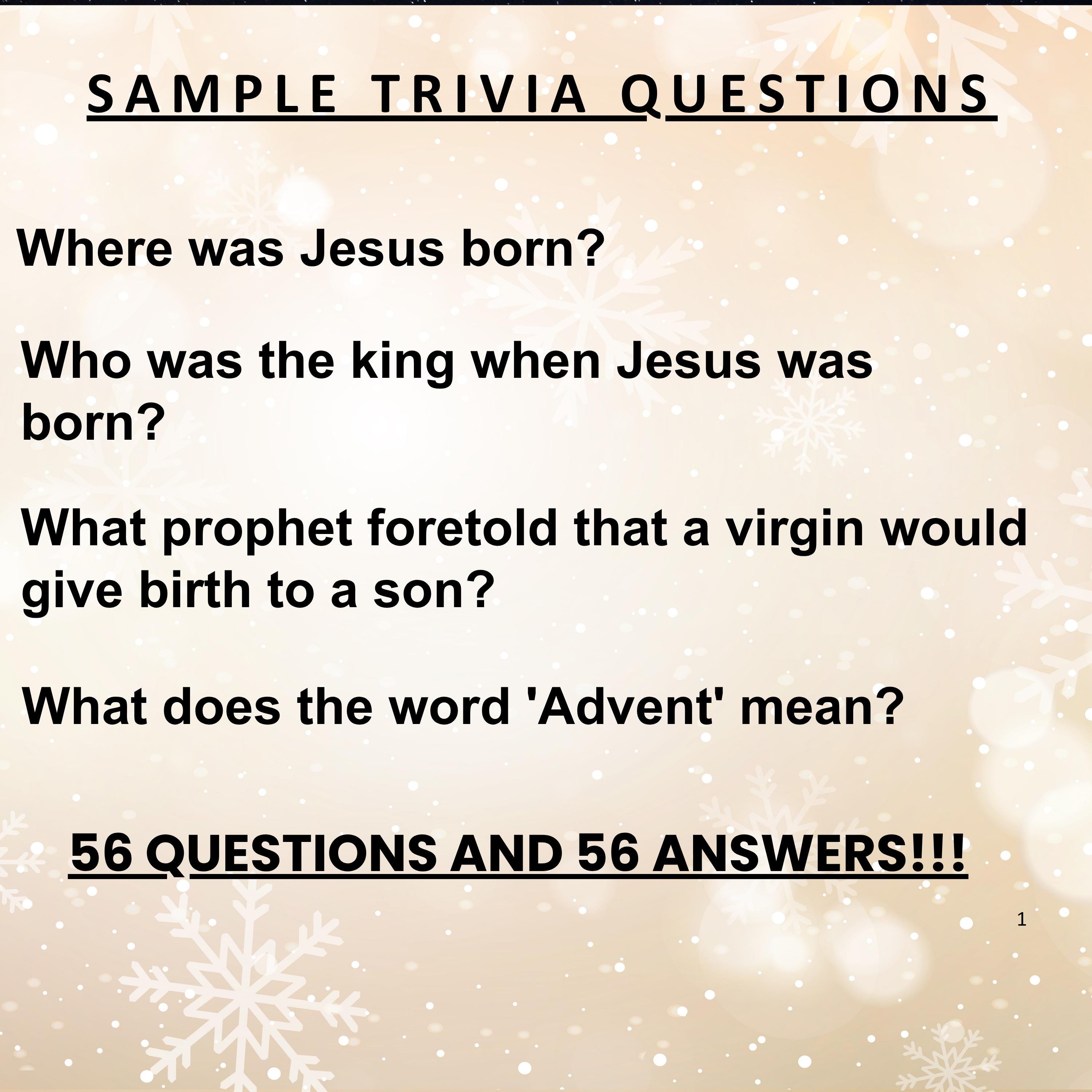 The True Meaning of Christmas Trivia Game | Christian Holiday ...
