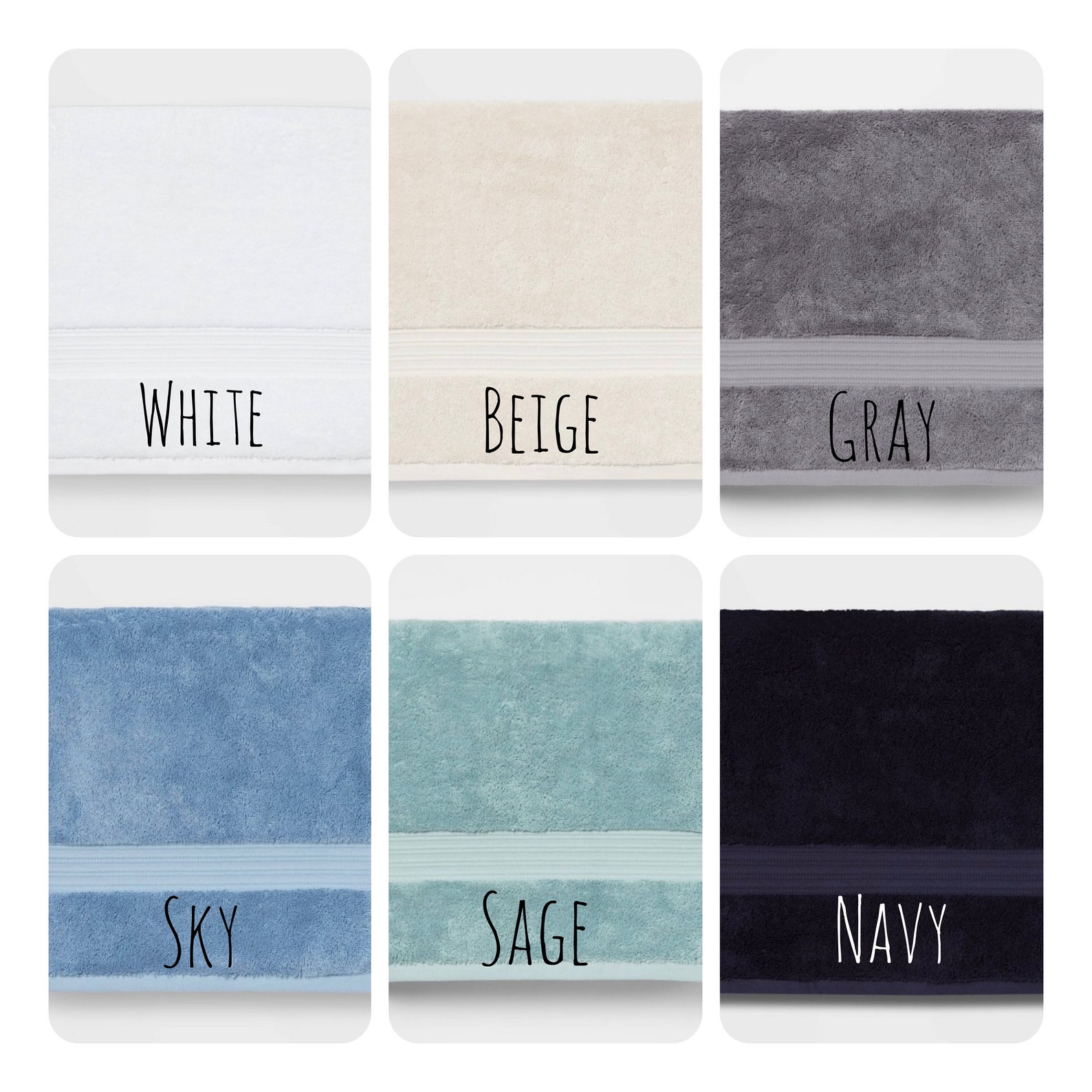 Embossed Monogrammed Hand Towel, Square Monogrammed Towel - Etsy