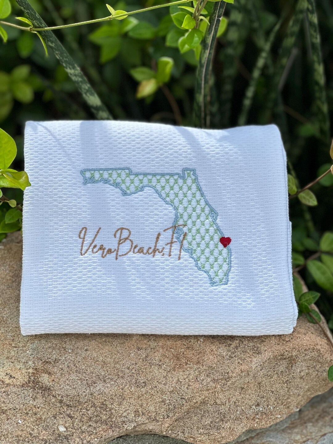 State Embroidered Towel, Florida Embroidered Towel, Perdonalized State ...