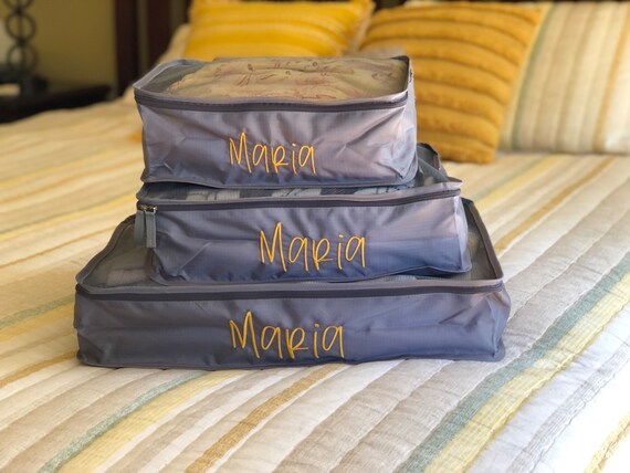 Personalized Travel Organizer Personalized Packing Cubes - Etsy