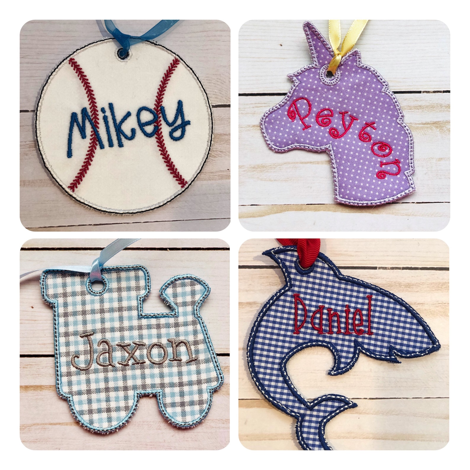 Name Tag, Embroidered Name Tag, Backpack Embroidered Tag - Etsy