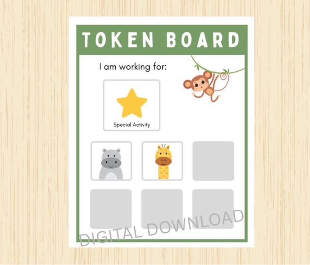 Printable Token Board for Kids | Autism Behavior Reward Chart (PDF ...